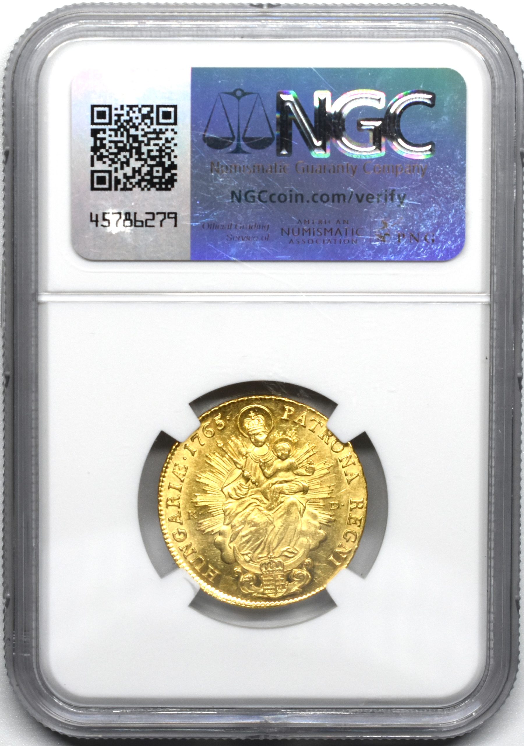 1765年 ハンガリーマリア・テレジア 2ダカット金貨 MS61 裏面new 2023年12月 | ソブリンパートナーズ